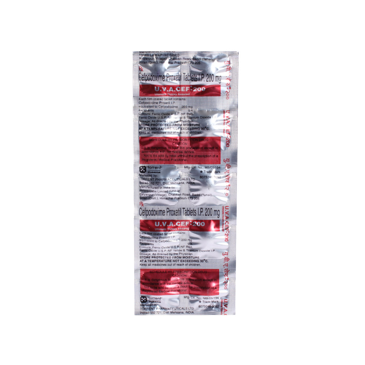 Uva Cef 200 mg Tablet | Uses, Side Effects, Price | Apollo Pharmacy