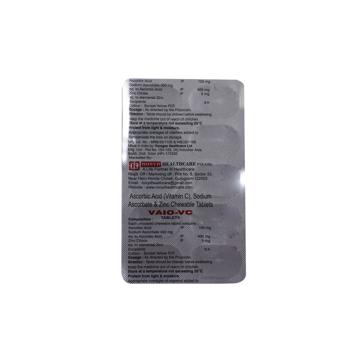 Vaio-VC Chewable Tablet 10's Price, Uses, Side Effects, Composition ...