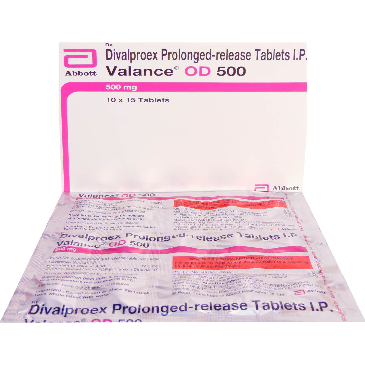 Valance OD 500 mg Tablet | Uses, Side Effects, Price | Apollo Pharmacy