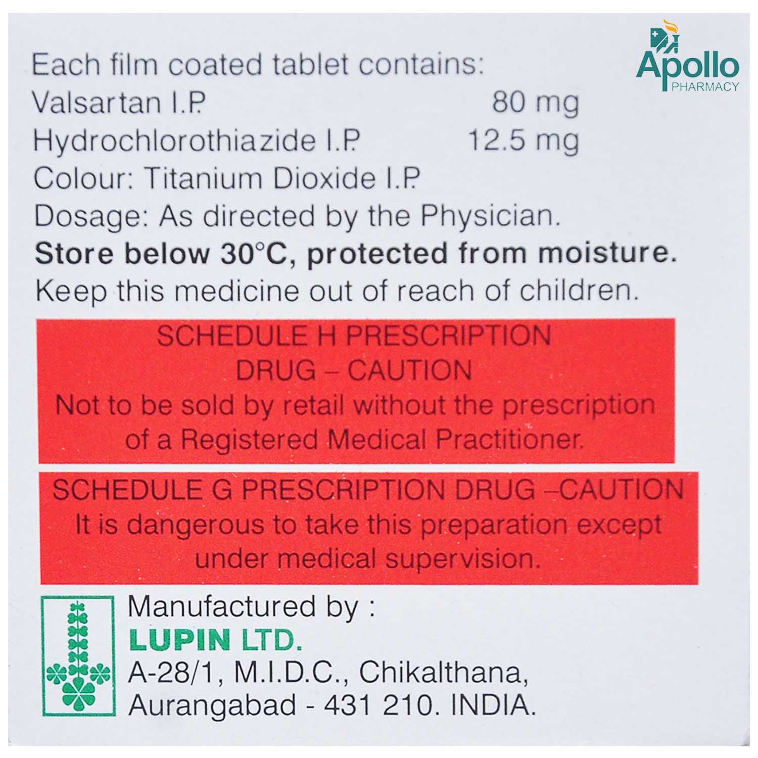 Valent H 80 mg Tablet 10's Price, Uses, Side Effects, Composition ...