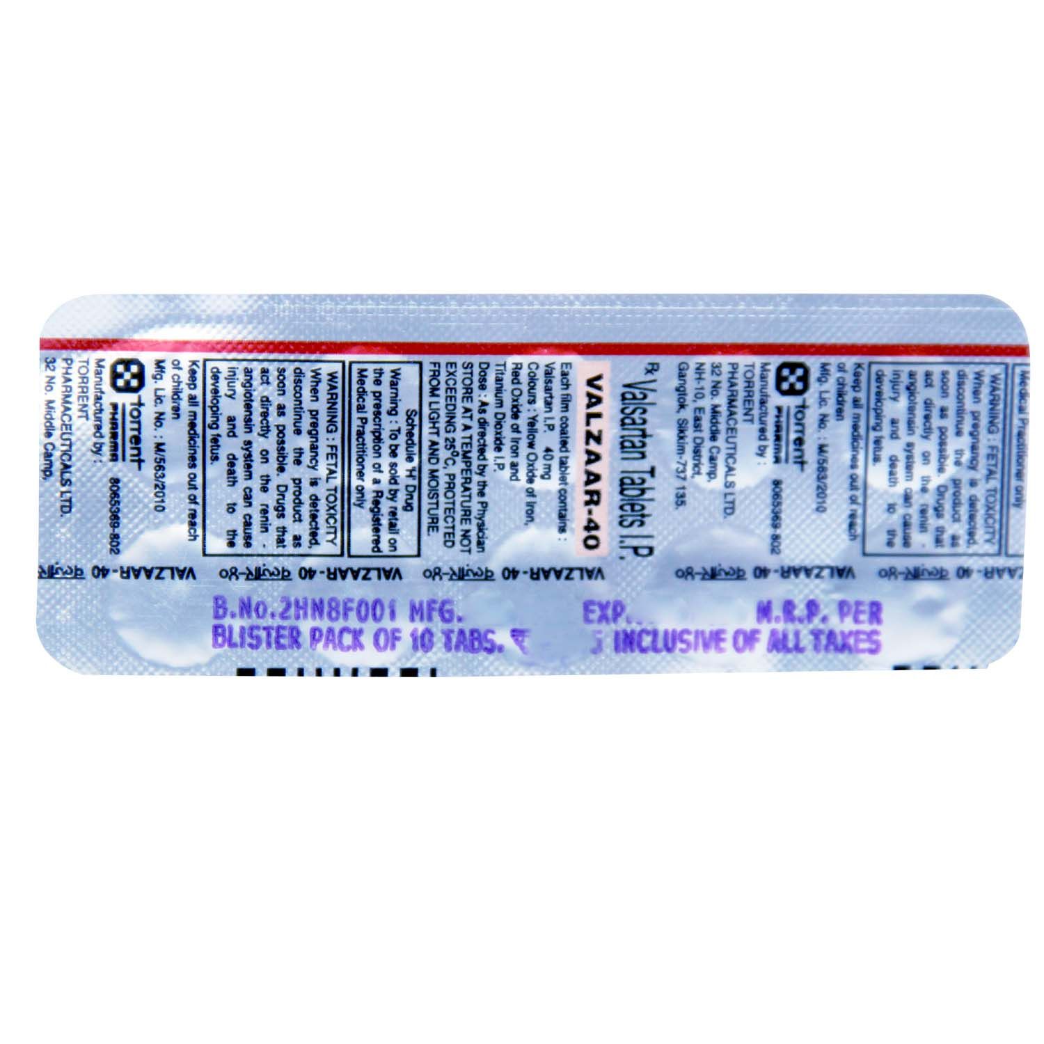 Valzaar 40 Tablet 10's Price, Uses, Side Effects, Composition - Apollo ...