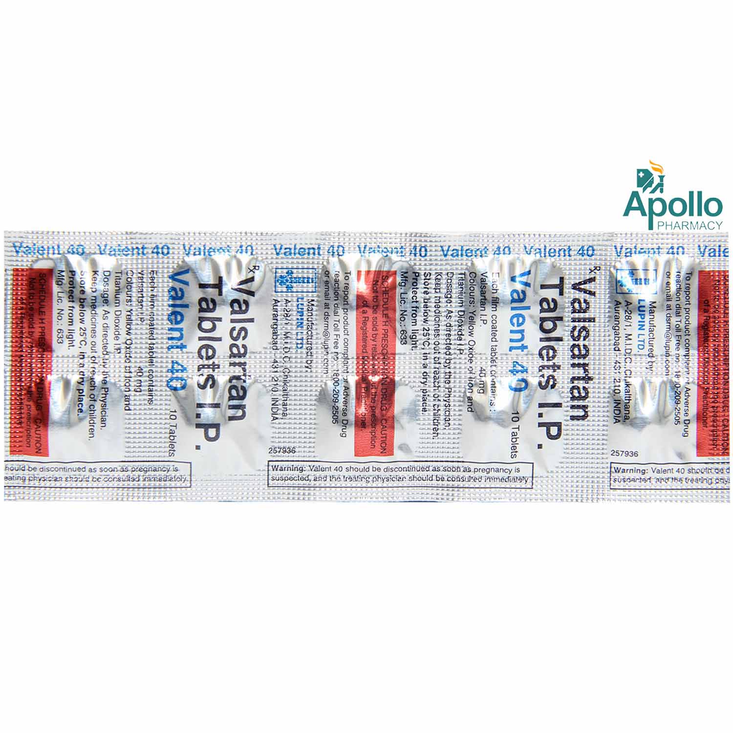 Valent 40 Tablet 10's Price, Uses, Side Effects, Composition - Apollo ...