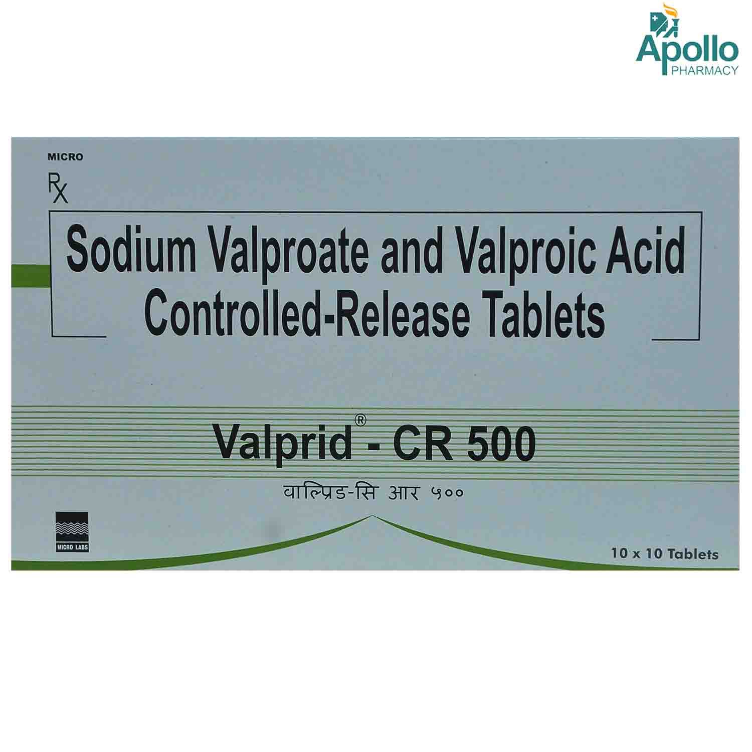 Valprid CR 500 Tablet | Uses, Side Effects, Price | Apollo Pharmacy