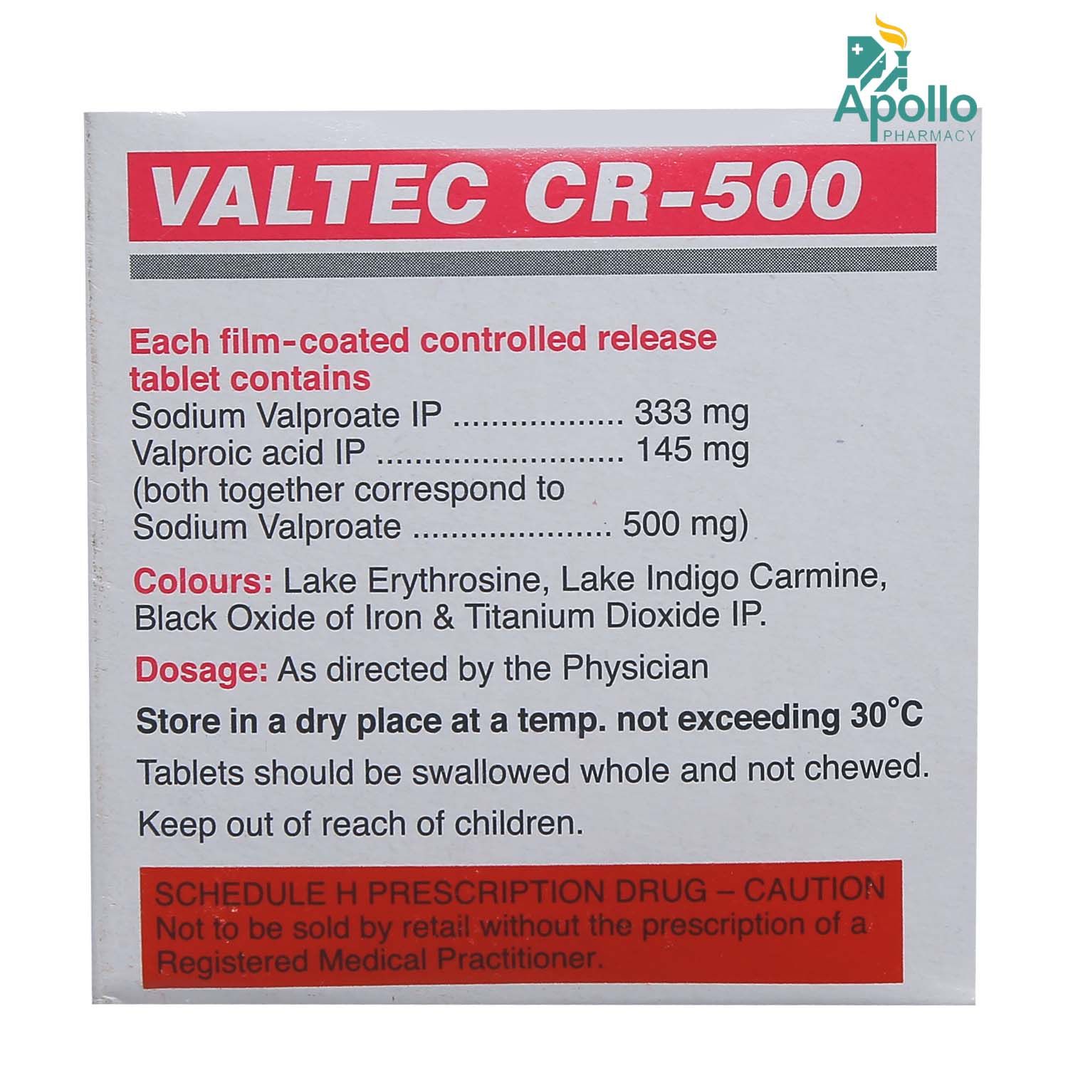 Valtec CR-500 Tablet 10's Price, Uses, Side Effects, Composition ...