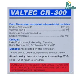 Valtec CR 300 Tablet | Uses, Side Effects, Price | Apollo Pharmacy