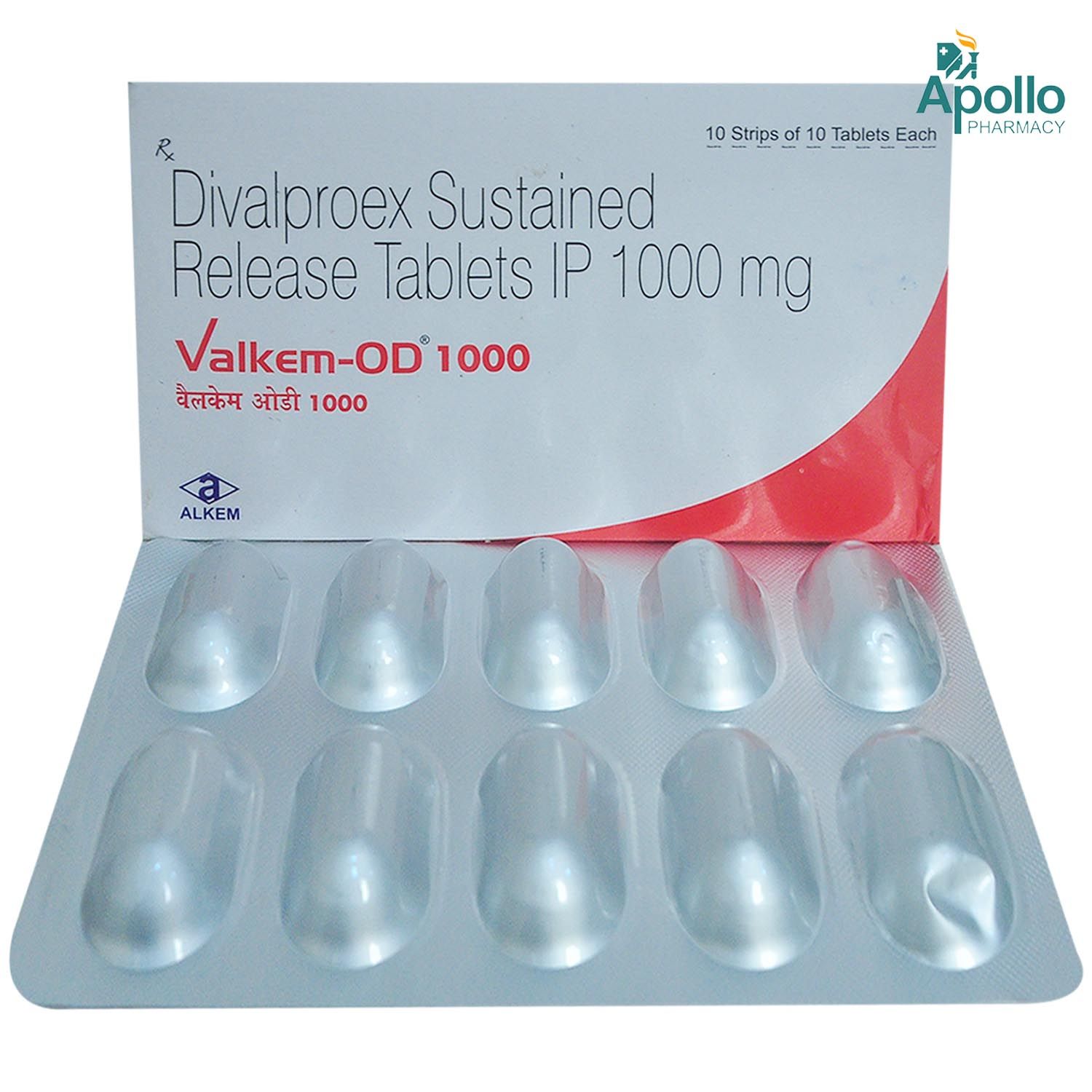 Valkem-OD 1000 Tablet 10's Price, Uses, Side Effects, Composition - Apollo Pharmacy