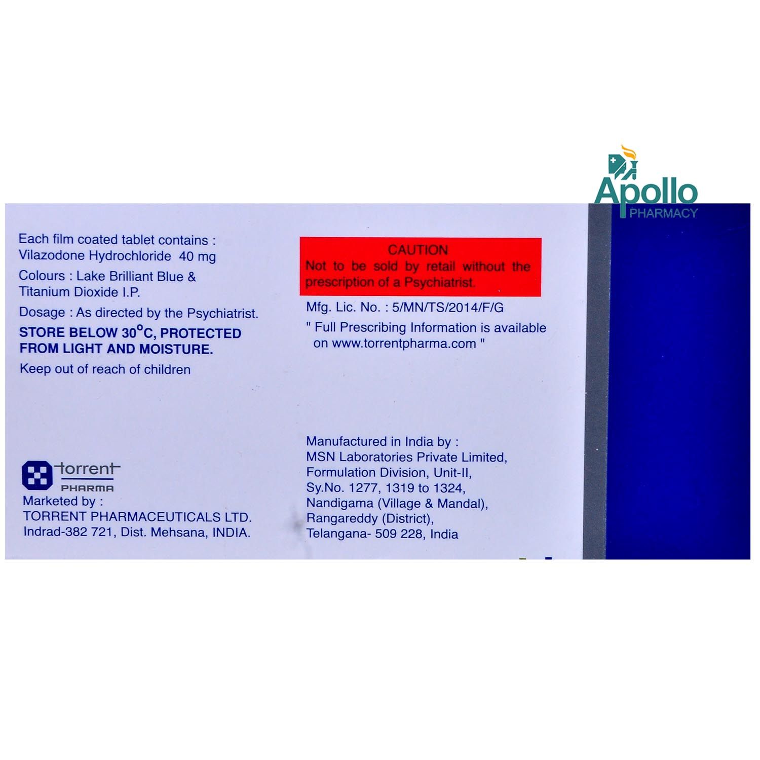 VALZ 40MG TABLET Price, Uses, Side Effects, Composition - Apollo Pharmacy