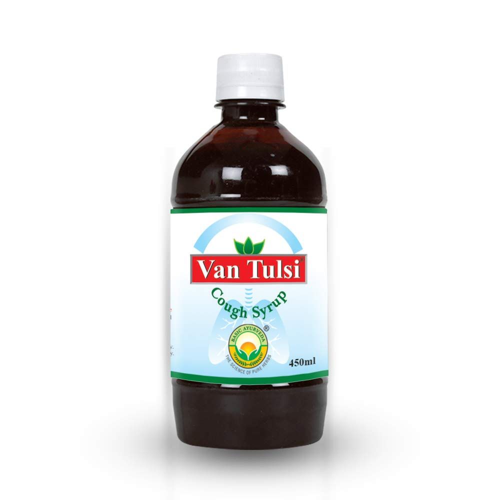 Buy Basic Ayurveda Van Tulsi Cough Syrup, 450 ml | 19 Minutes Delivery ...