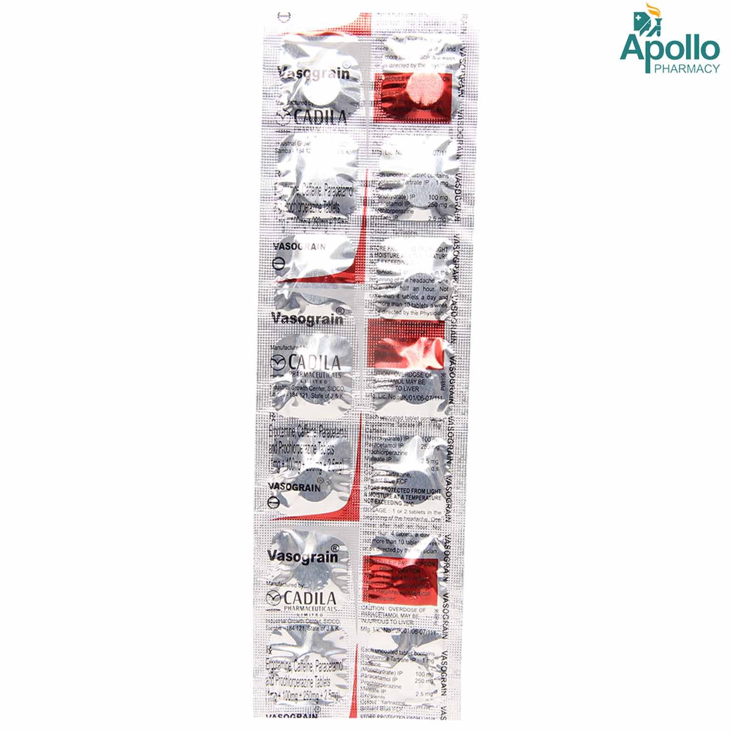 Vasograin Tablet 14's Price, Uses, Side Effects, Composition - Apollo ...