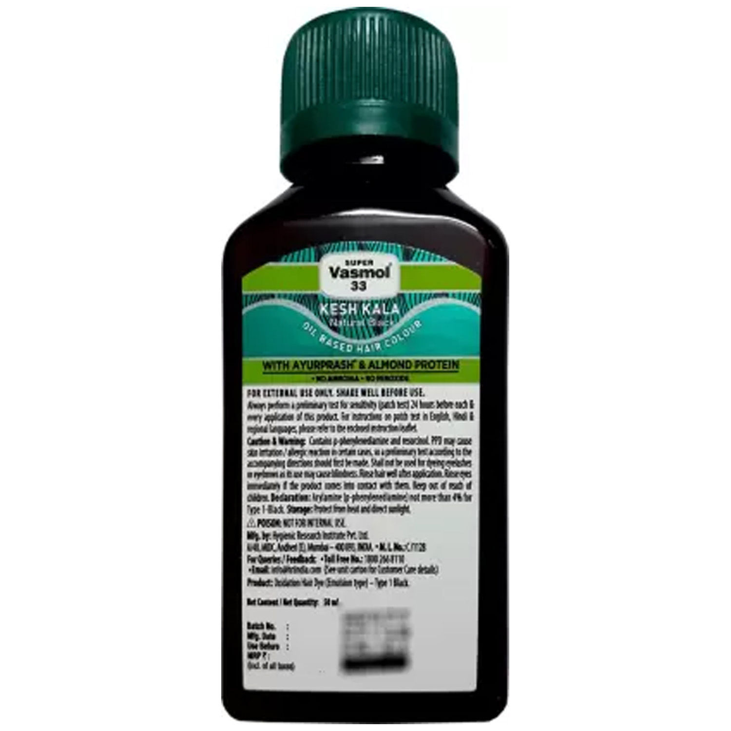 Super Vasmol 33 Kesh Kala Hair Oil, 50 ml Price, Uses, Side Effects ...