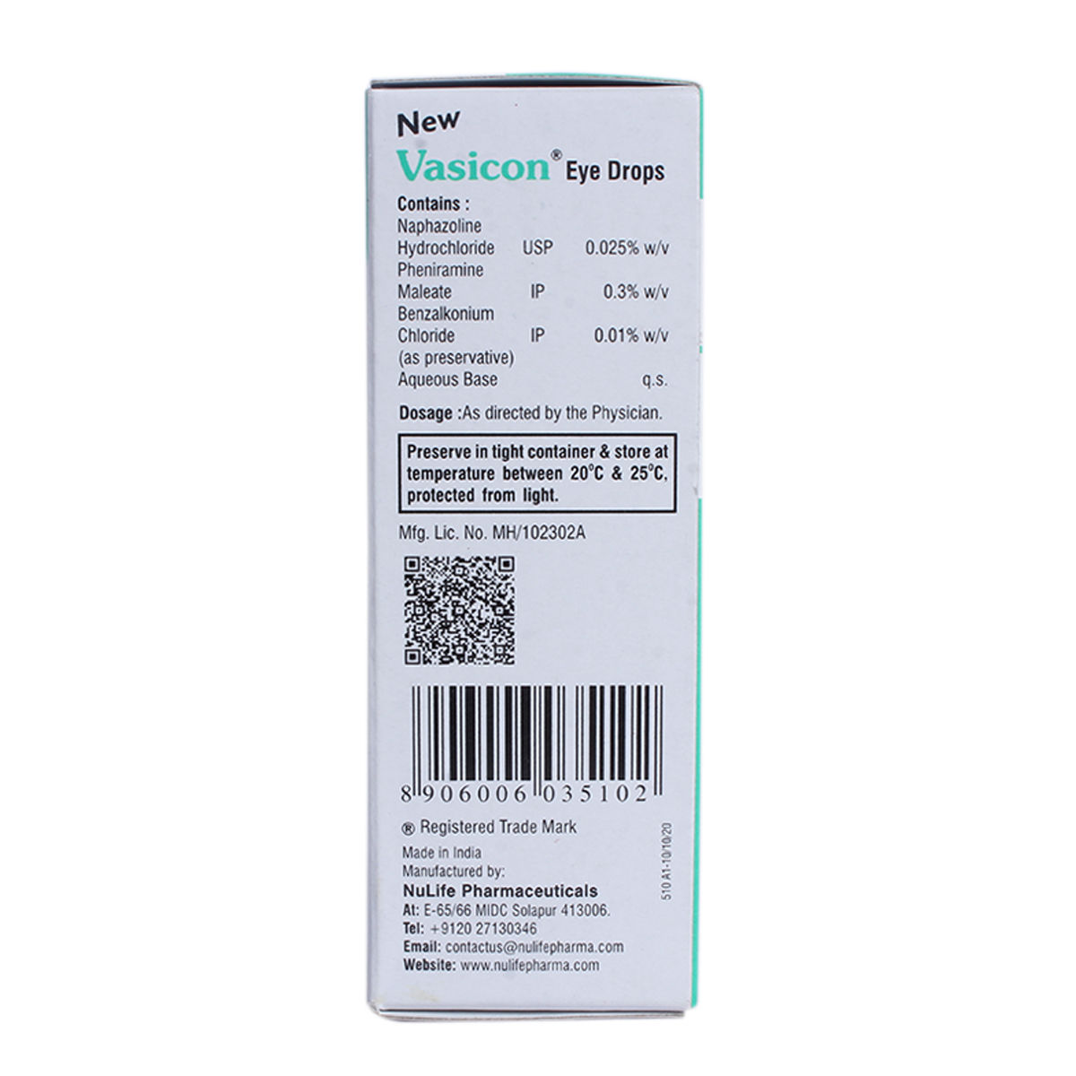 Vasicon Eye Drop 10 ml Price, Uses, Side Effects, Composition - Apollo ...