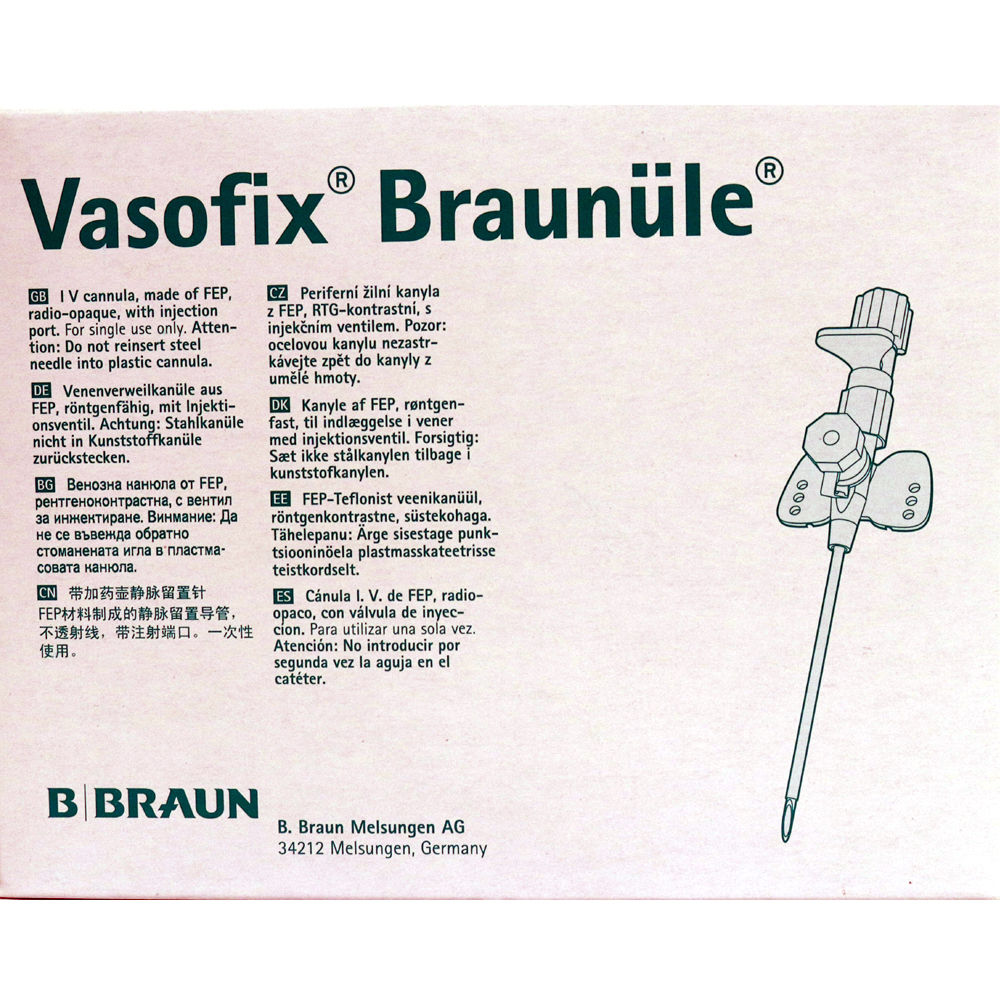 Vasofix Braunule 18 gm (B Braun) Price, Uses, Side Effects, Composition ...