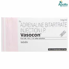 Vasocon Injection 1 ml | Uses, Side Effects, Price | Apollo Pharmacy