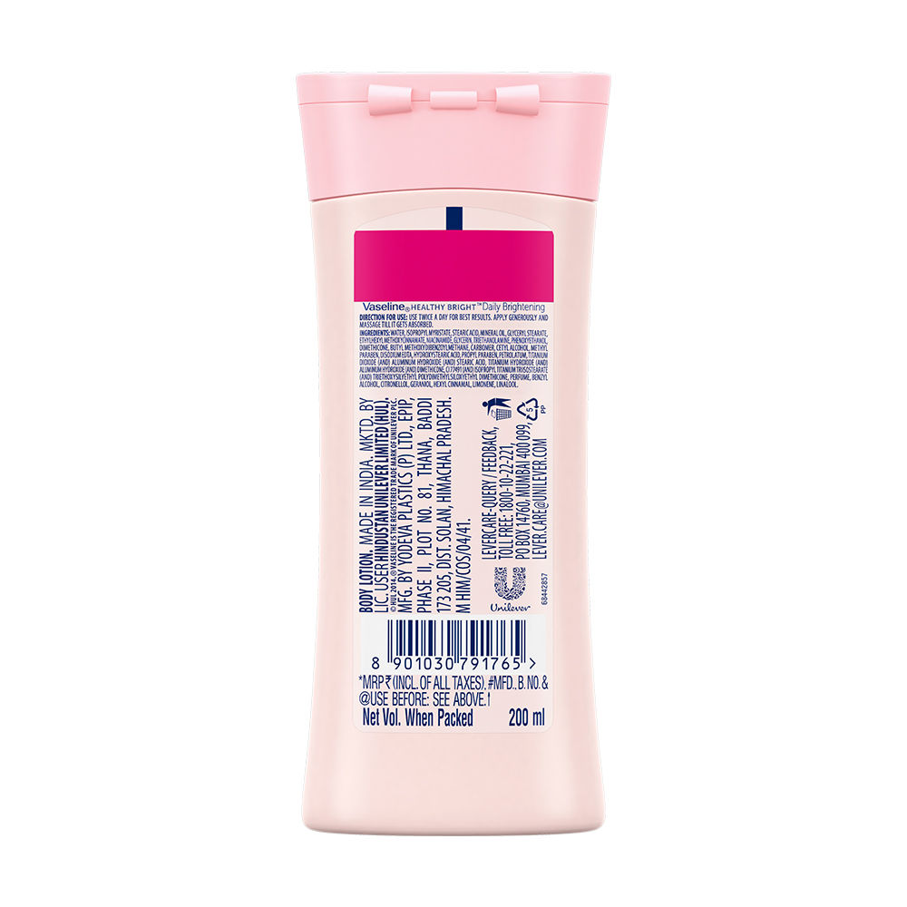Vaseline Healthy Bright Daily Brightening Body Lotion, 200 ml Price ...