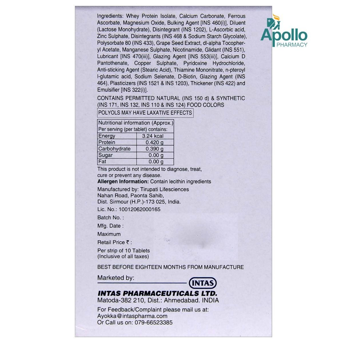 VB7 Hair Tablet 10's Price, Uses, Side Effects, Composition - Apollo ...