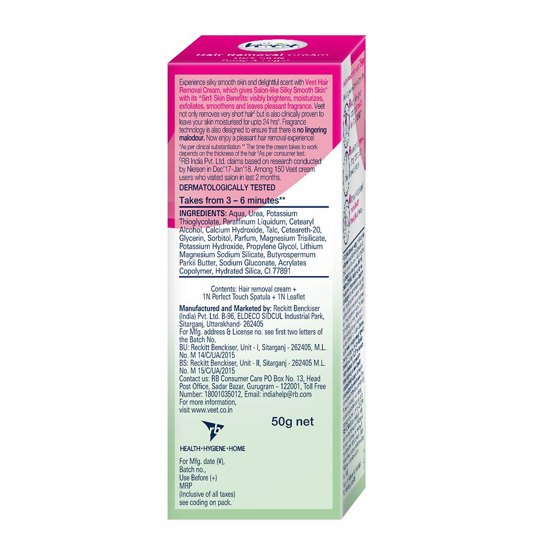 Veet Pure Hair Removal Cream for Dry Skin, 50 gm Price, Uses, Side ...
