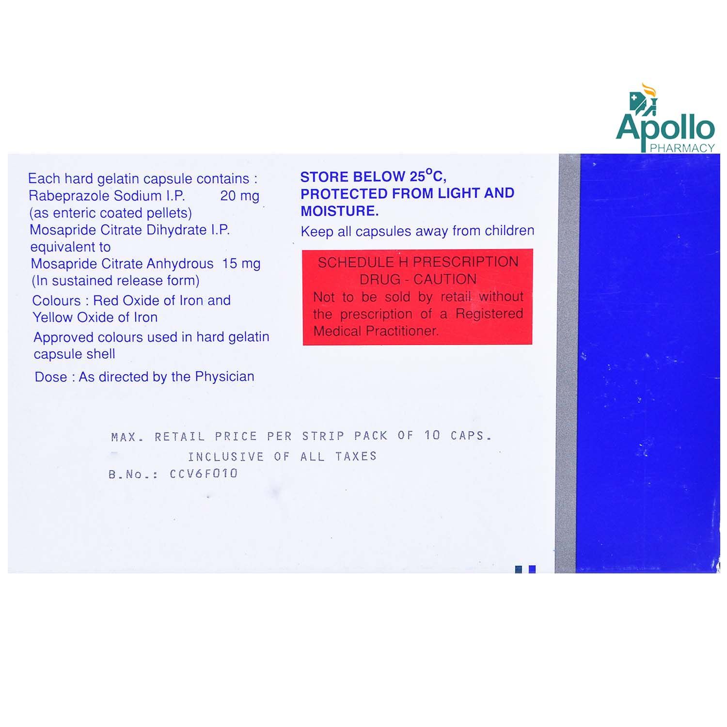 VELOZ M CAPSULE Price, Uses, Side Effects, Composition - Apollo Pharmacy