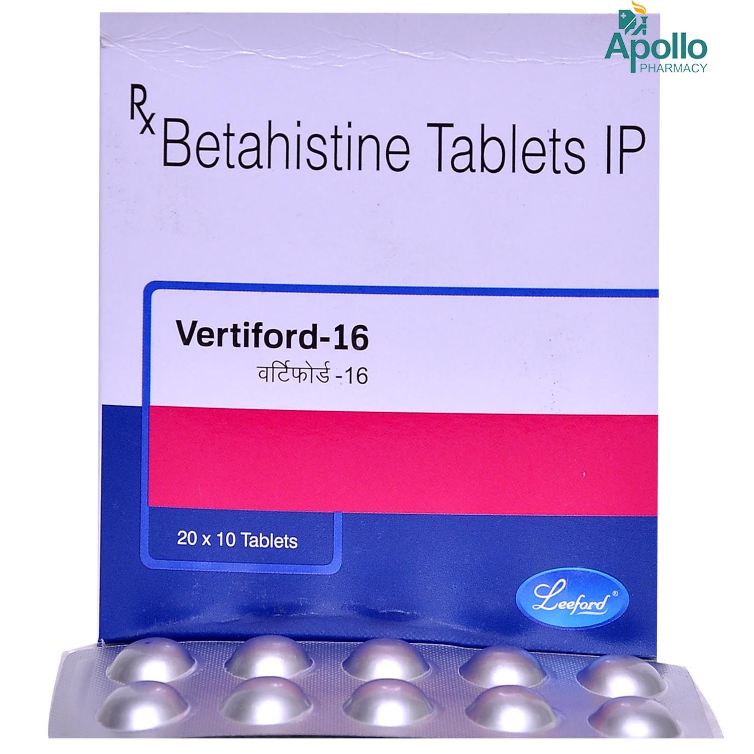 VERTIFORD 16MG TABLET Price, Uses, Side Effects, Composition - Apollo ...