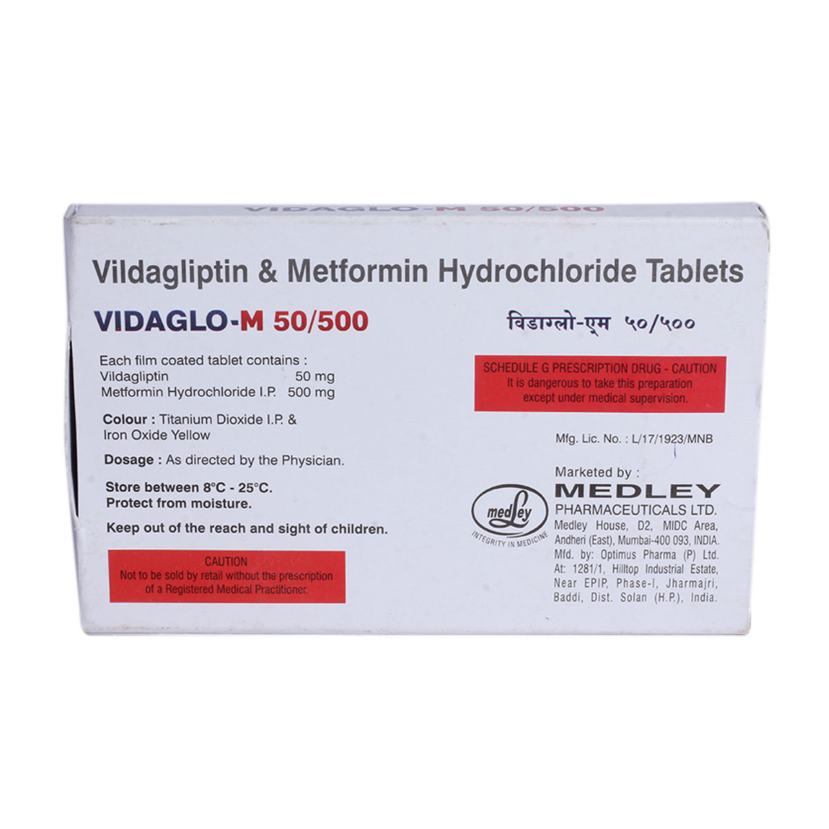 Vidaglo-M 50 mg/500 mg Tablet 10's Price, Uses, Side Effects ...