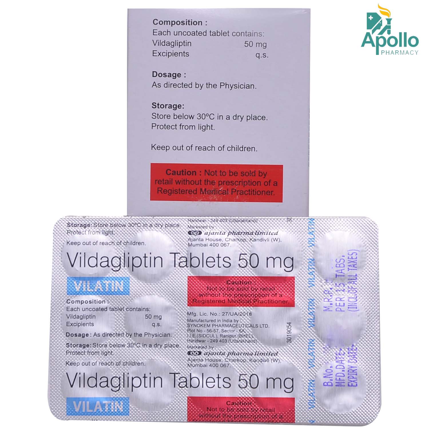 Vilatin Tablet 15's Price, Uses, Side Effects, Composition - Apollo ...