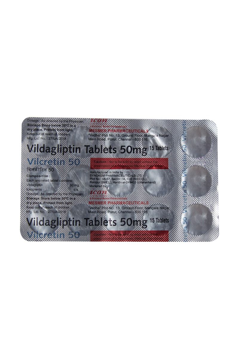 Vilcretin 50Mg Tablet 15'S Price, Uses, Side Effects, Composition ...