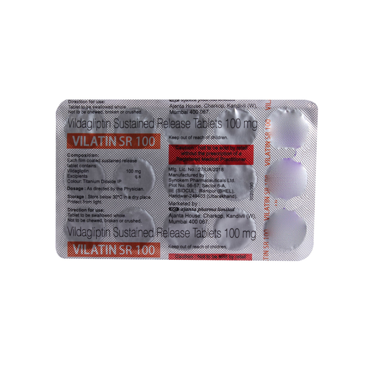 VILATIN SR 100 TABLETS 15'S Price, Uses, Side Effects, Composition ...