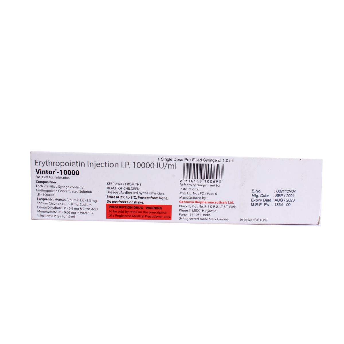 VINTOR 10000IU INJECTION Price, Uses, Side Effects, Composition ...