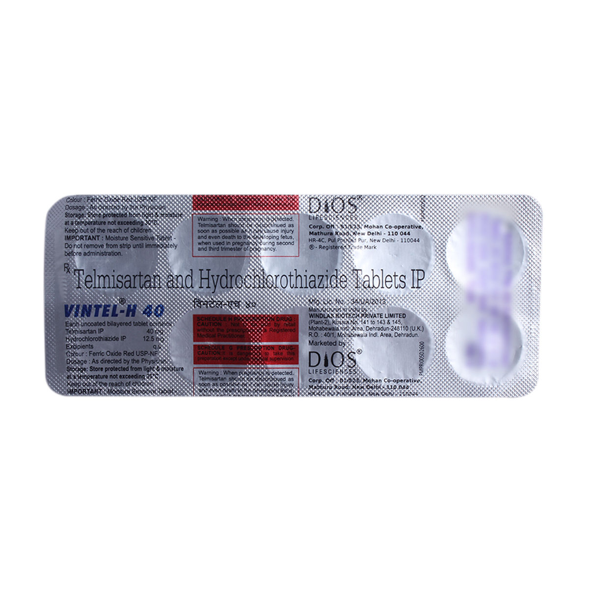 Telvas H 40/12.5 Tablet 10's Price, Uses, Side Effects, Composition ...