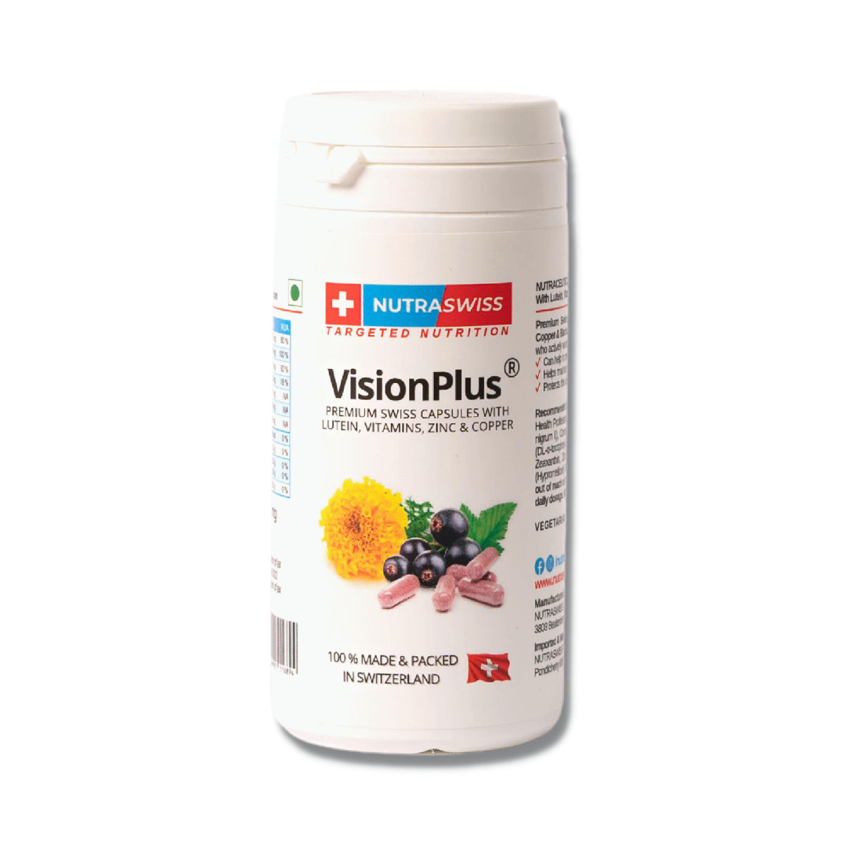 Nutraswiss VisionPlus, 100 Capsules Price, Uses, Side Effects ...