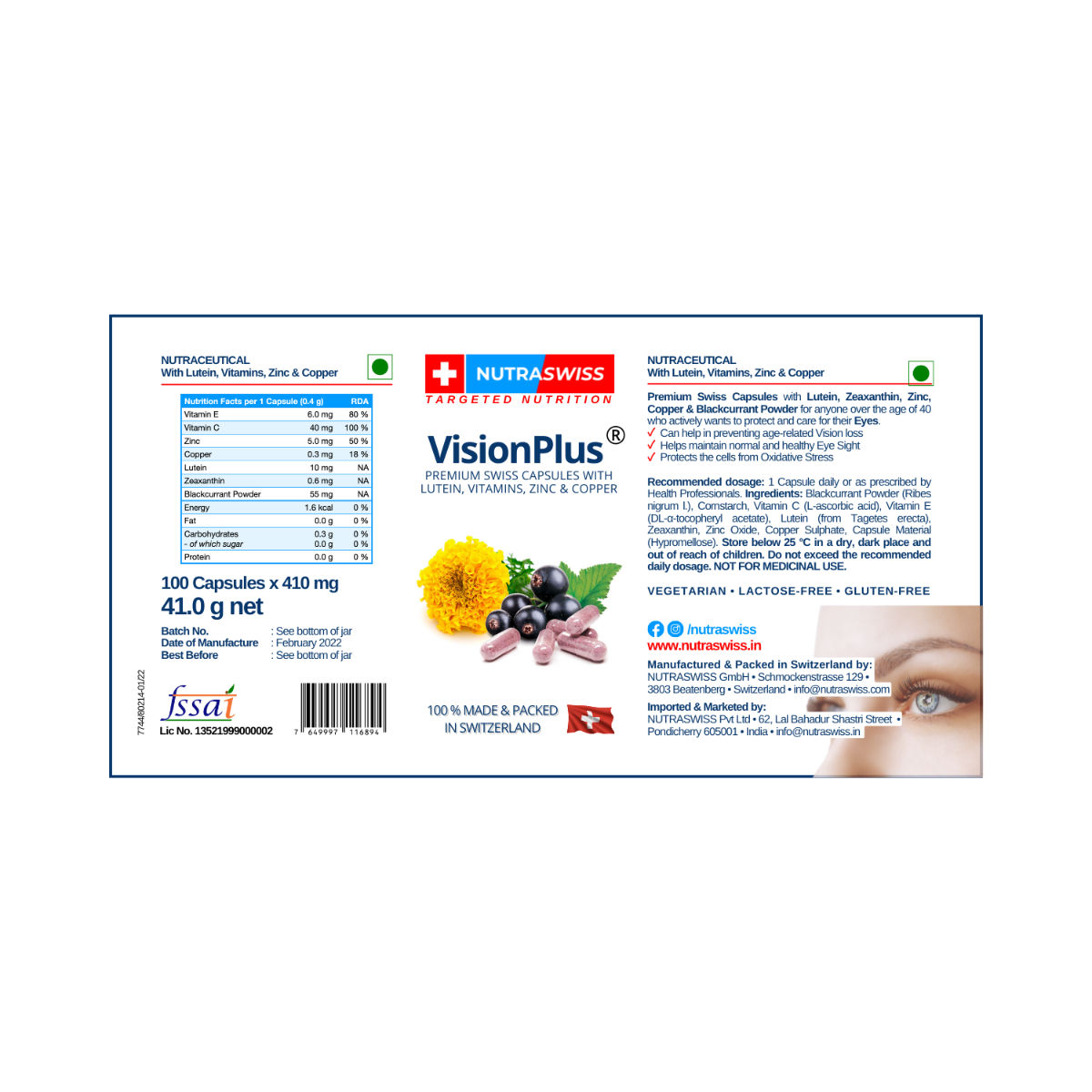 Nutraswiss VisionPlus, 100 Capsules Price, Uses, Side Effects ...