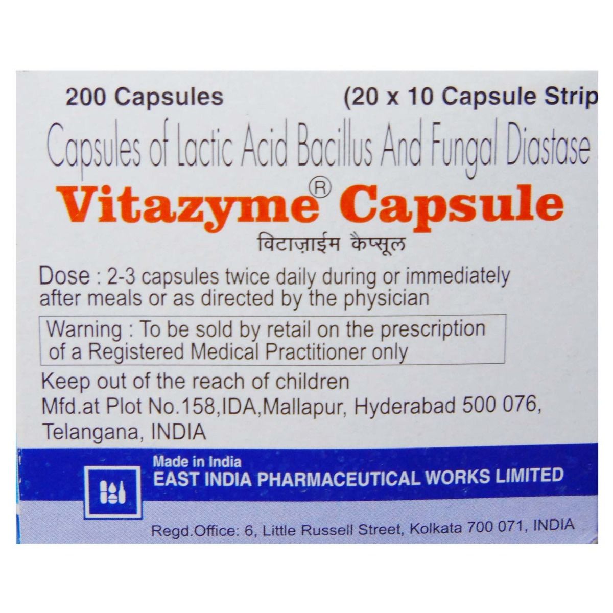 Vitazyme Capsule 10's Price, Uses, Side Effects, Composition - Apollo ...