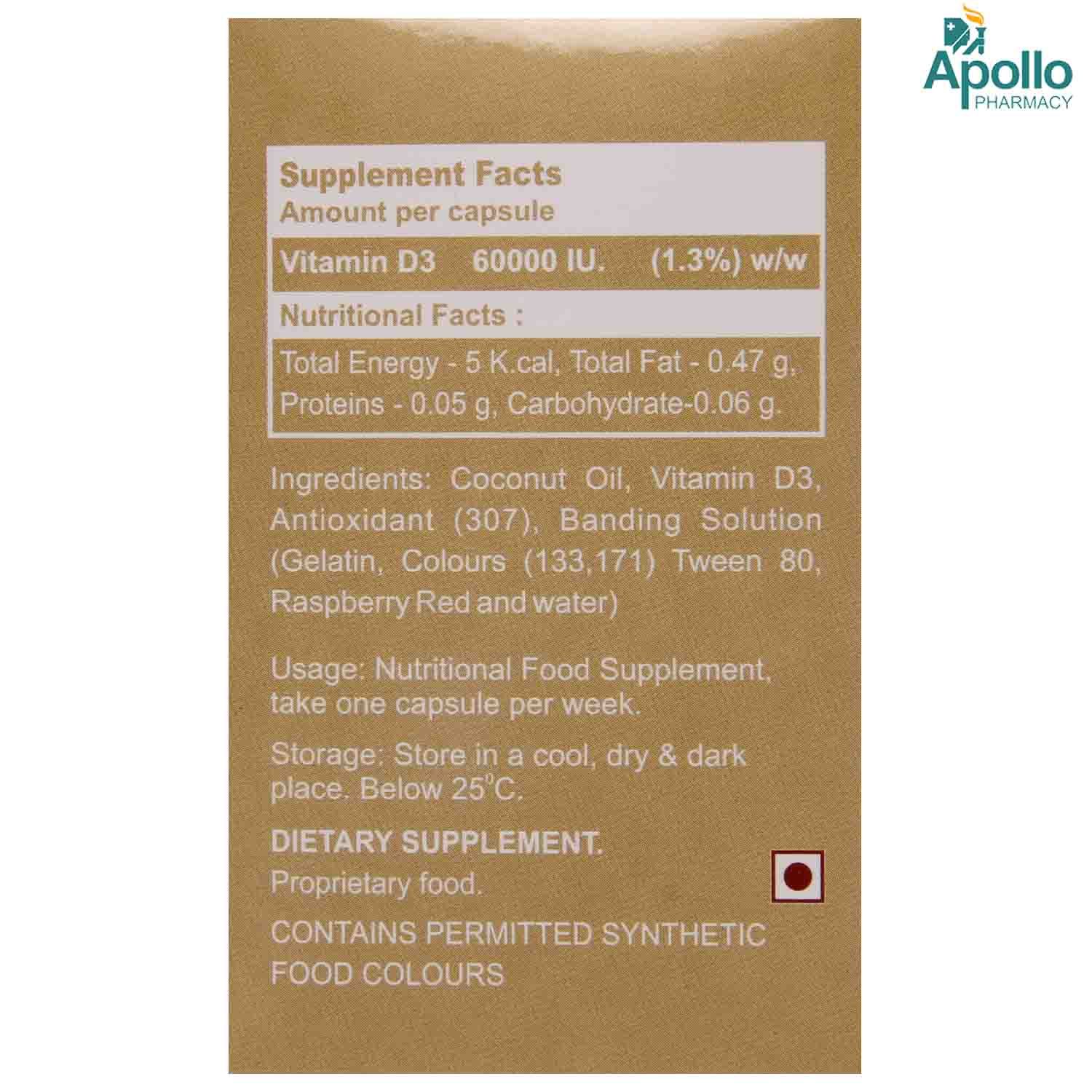 Vita D3 Capsule 4's Price, Uses, Side Effects, Composition - Apollo ...