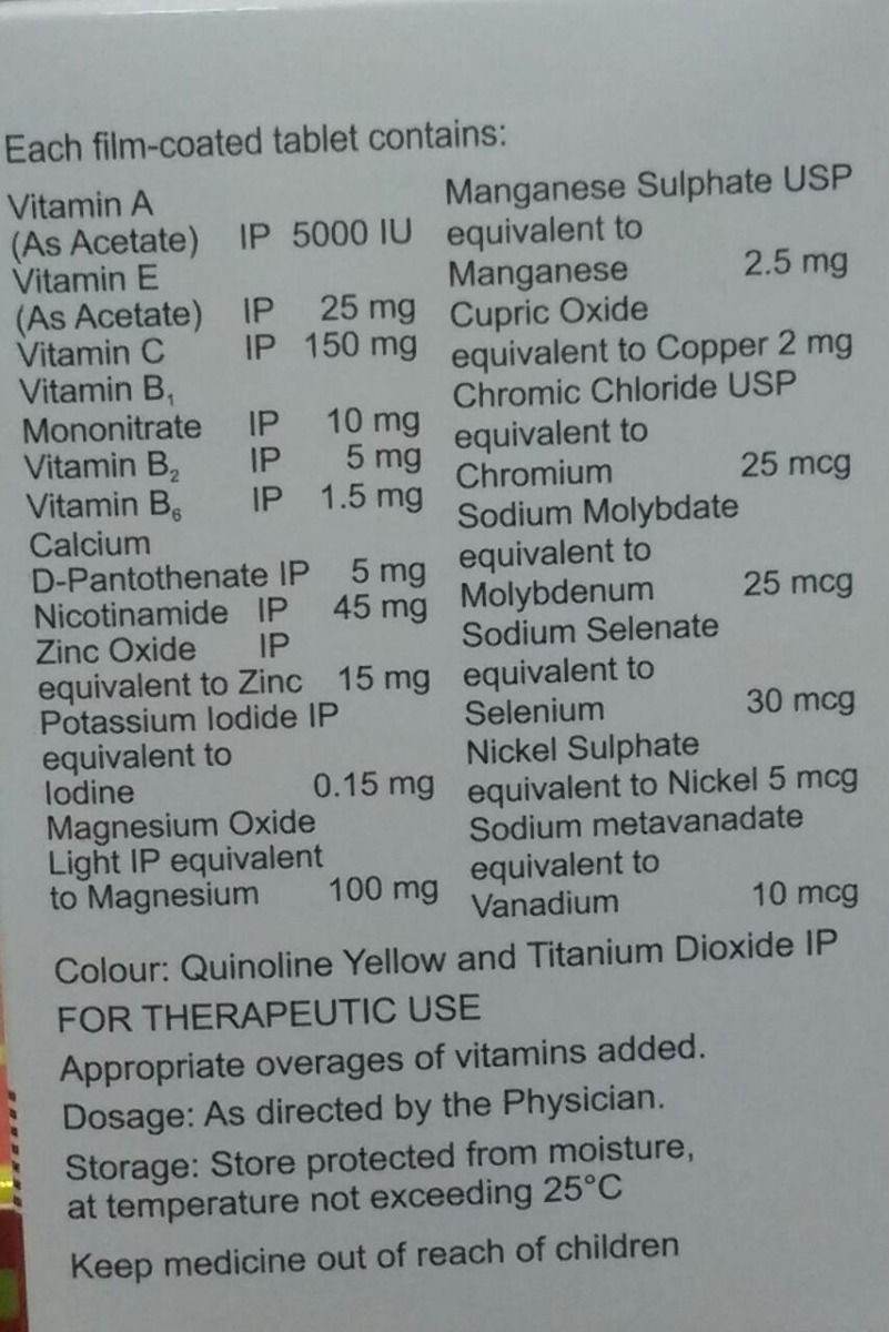 VITCON FORTE TABLET 10'S Price, Uses, Side Effects, Composition ...