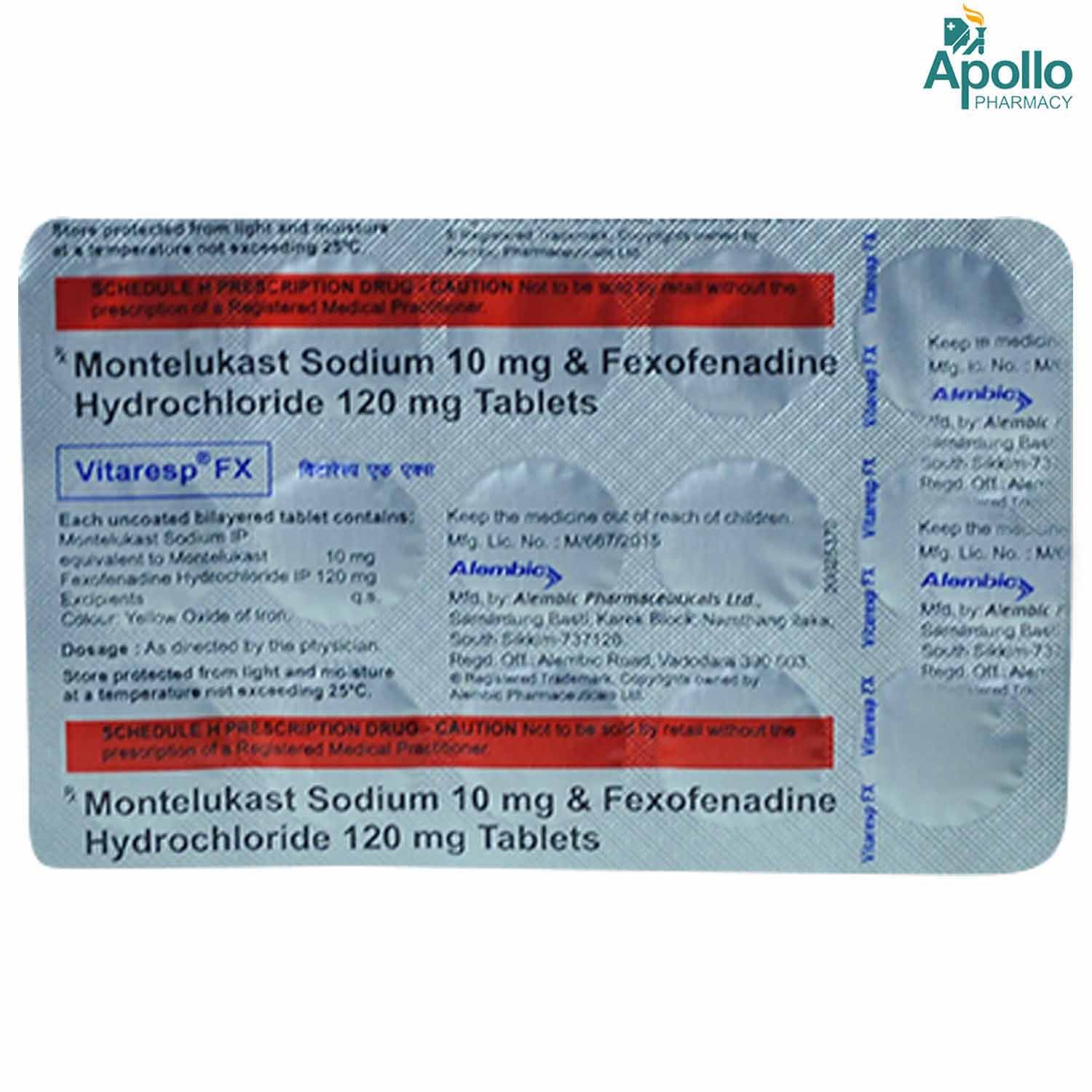 Vitaresp FX Tablet 15's Price, Uses, Side Effects, Composition - Apollo ...