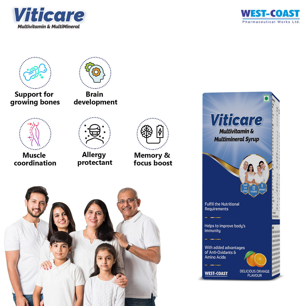 Viticare Orange Flavour Syrup | Uses, Side Effects, Price | Apollo Pharmacy