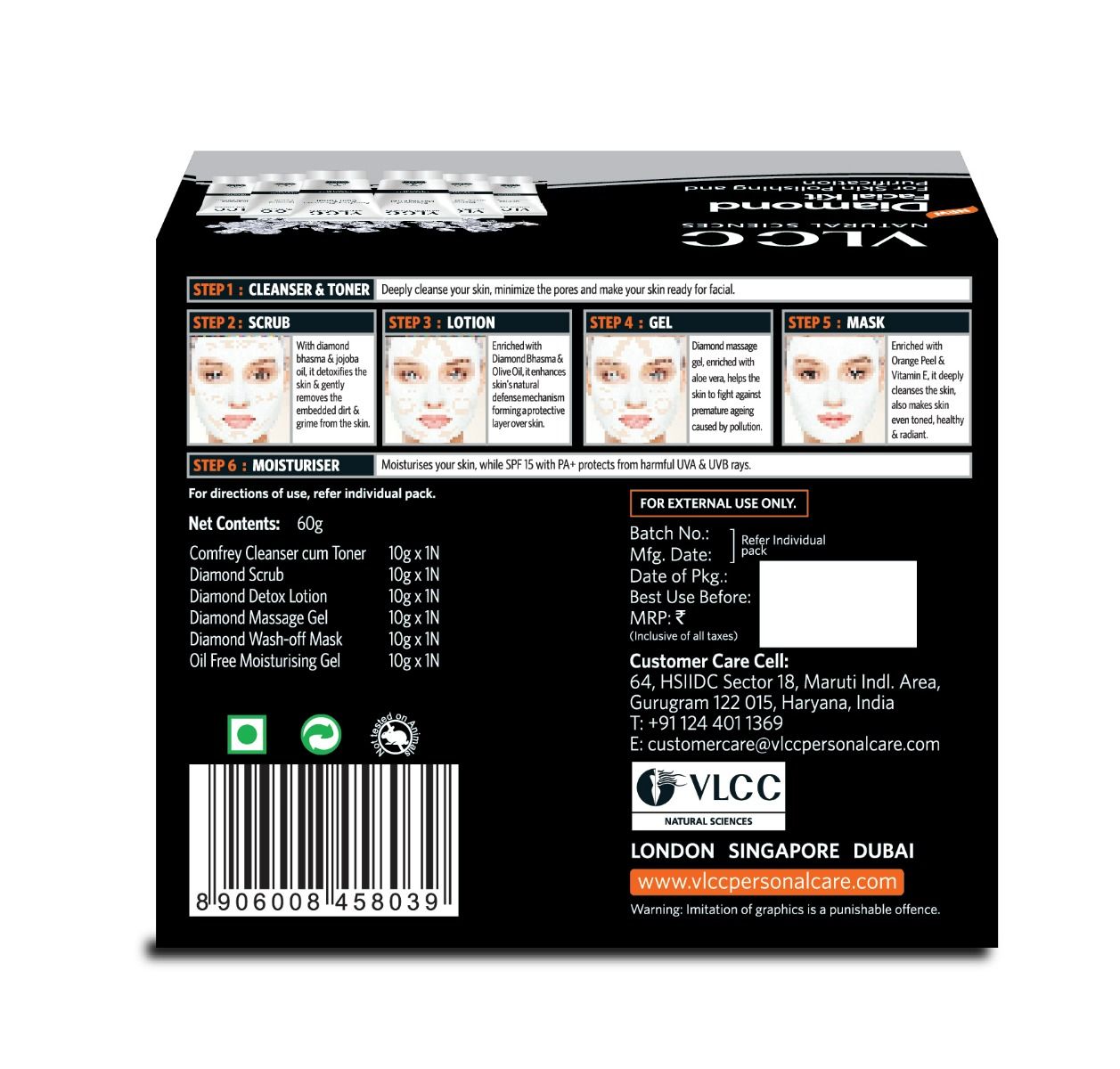 VLCC Diamond Facial Kit, 1 Count Price, Uses, Side Effects, Composition ...