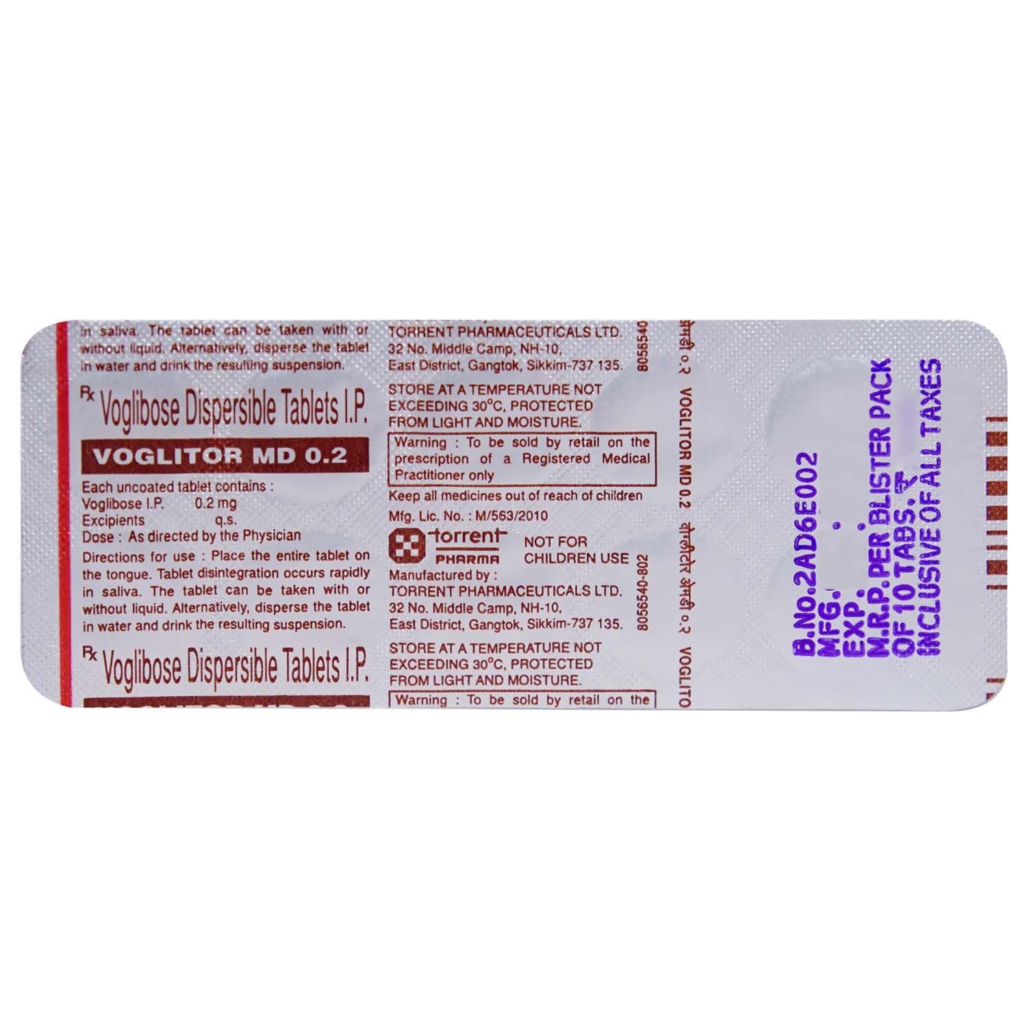 VOGLITOR MD 0.2MG TABLET Price, Uses, Side Effects, Composition ...
