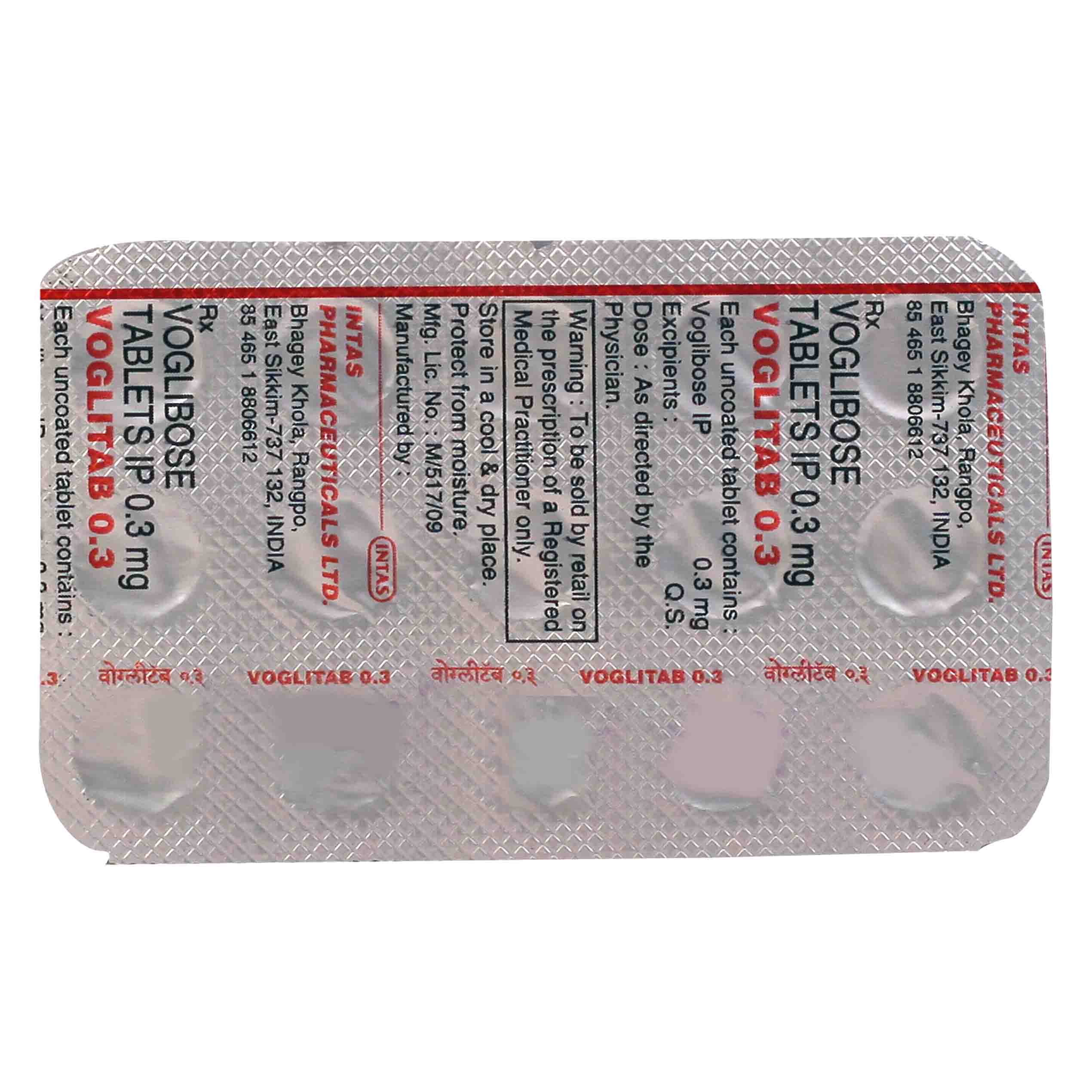 VOGLITAB 0.3MG TABLET Price, Uses, Side Effects, Composition - Apollo ...