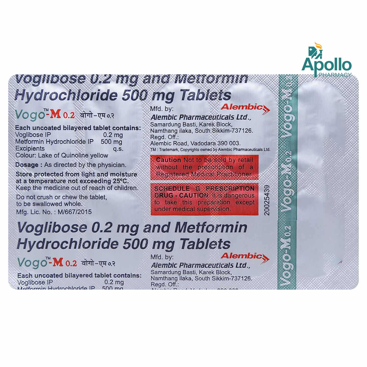 Vogo-M 0.2 Tablet 10's Price, Uses, Side Effects, Composition - Apollo ...