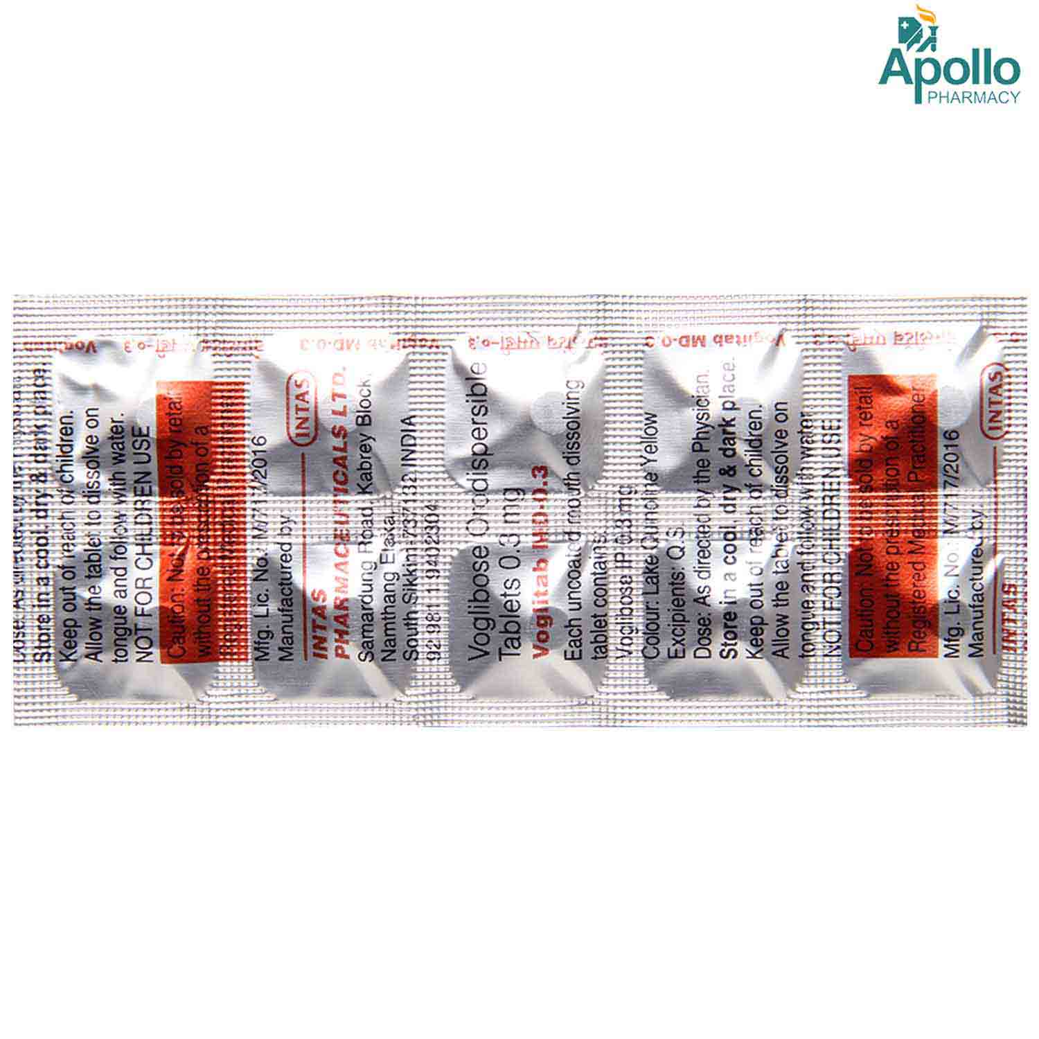 VOGLITAB MD 0.3MG TABLET Price, Uses, Side Effects, Composition ...