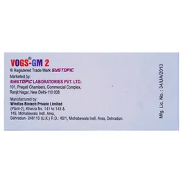 Vogs-GM 2 Tablet | Uses, Side Effects, Price | Apollo Pharmacy