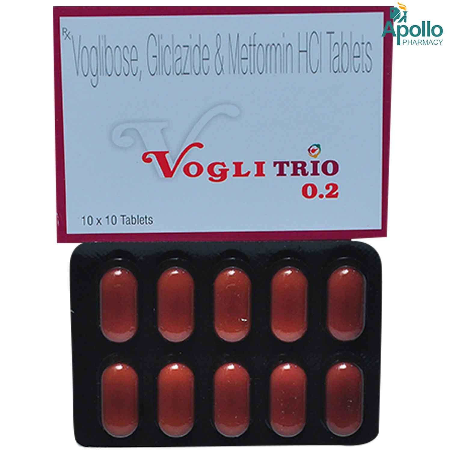 Vogli Trio 0.2 Tablet | Uses, Side Effects, Price | Apollo Pharmacy