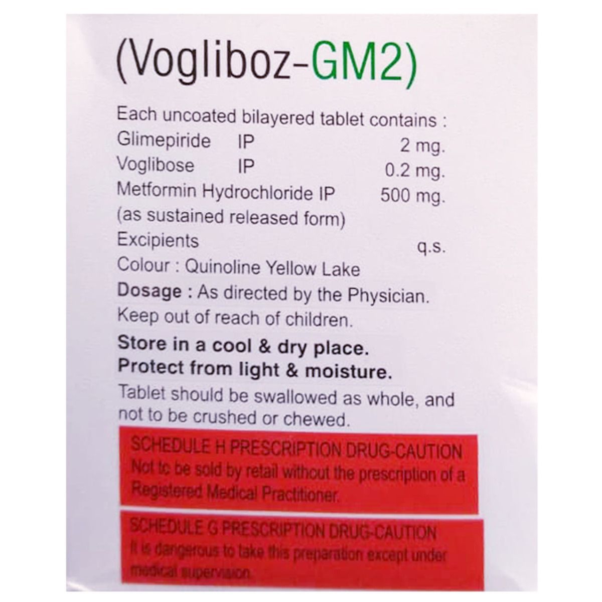 Vogliboz GM 2 Tablet 10's Price, Uses, Side Effects, Composition ...