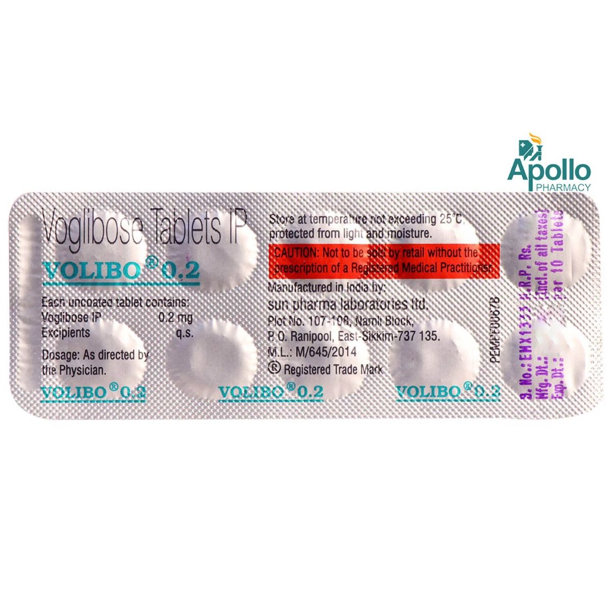 Volibo 0.2 Tablet 10's Price, Uses, Side Effects, Composition - Apollo ...