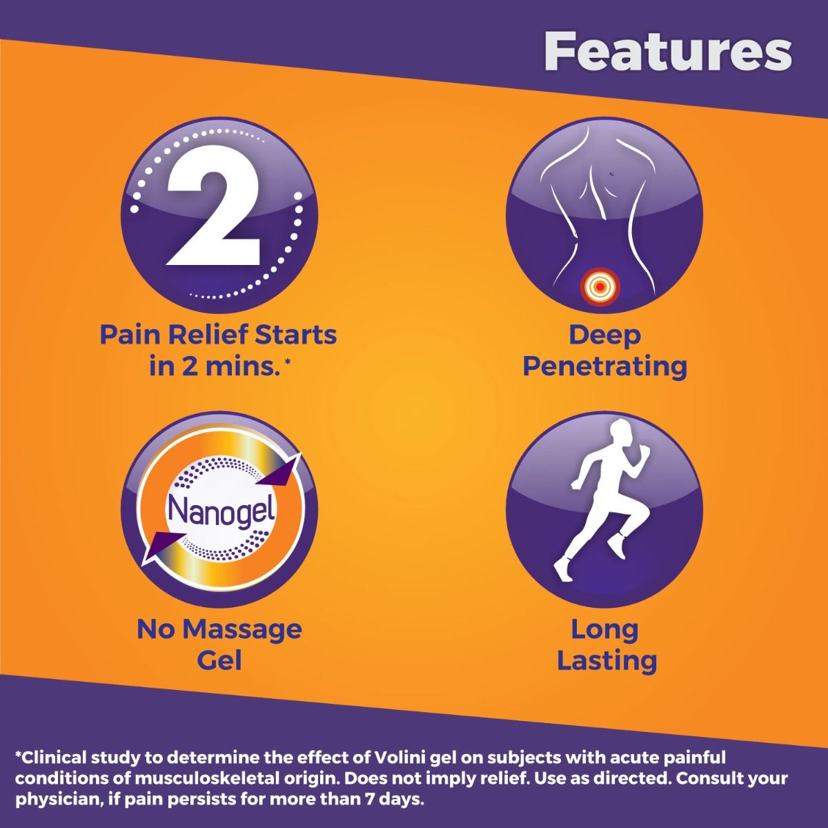 Volini Pain Relief Gel, 75 gm Price, Uses, Side Effects, Composition ...