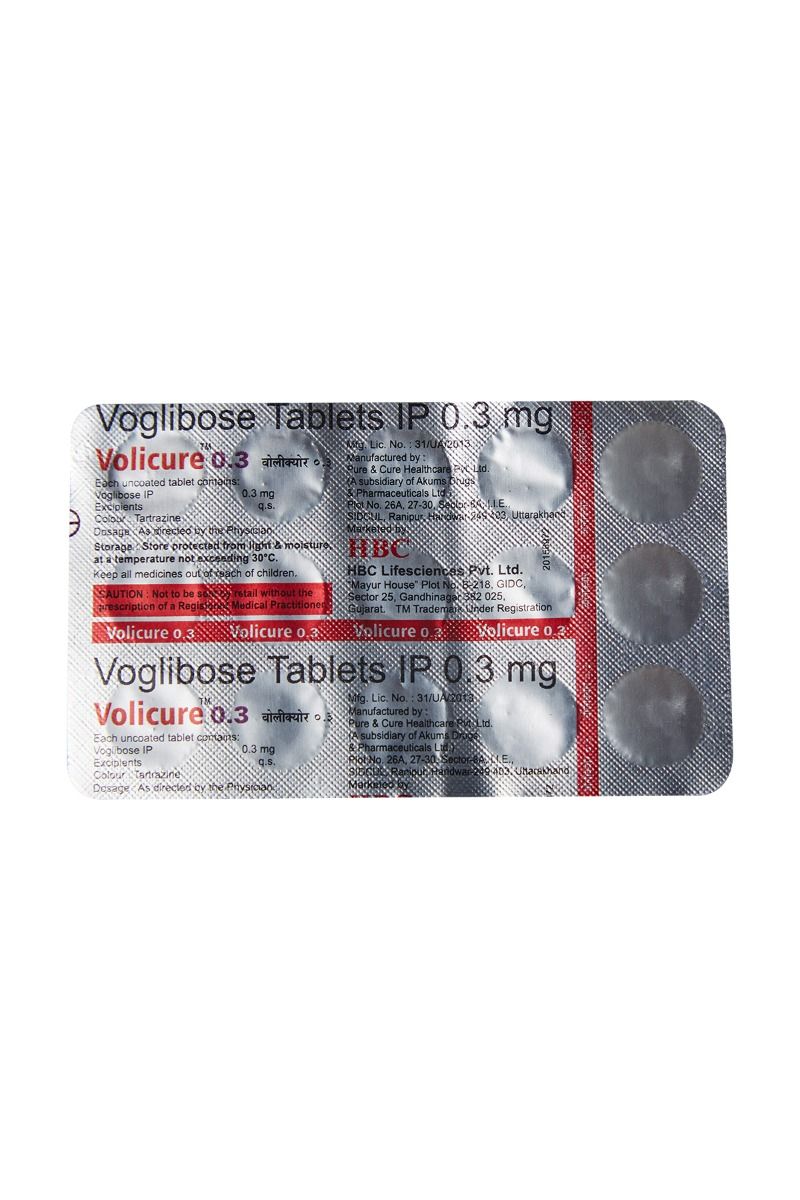 Volicure 0.3 Tablets 15's Price, Uses, Side Effects, Composition ...