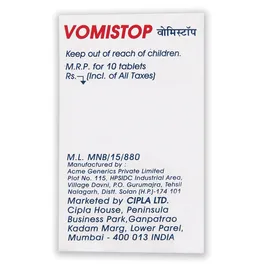 Vomistop Tablet | Uses, Side Effects, Price | Apollo Pharmacy