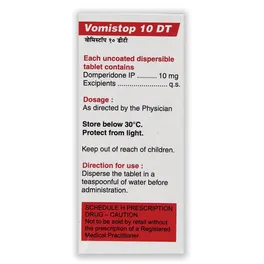 Vomistop 10 DT Tablet | Uses, Side Effects, Price | Apollo Pharmacy