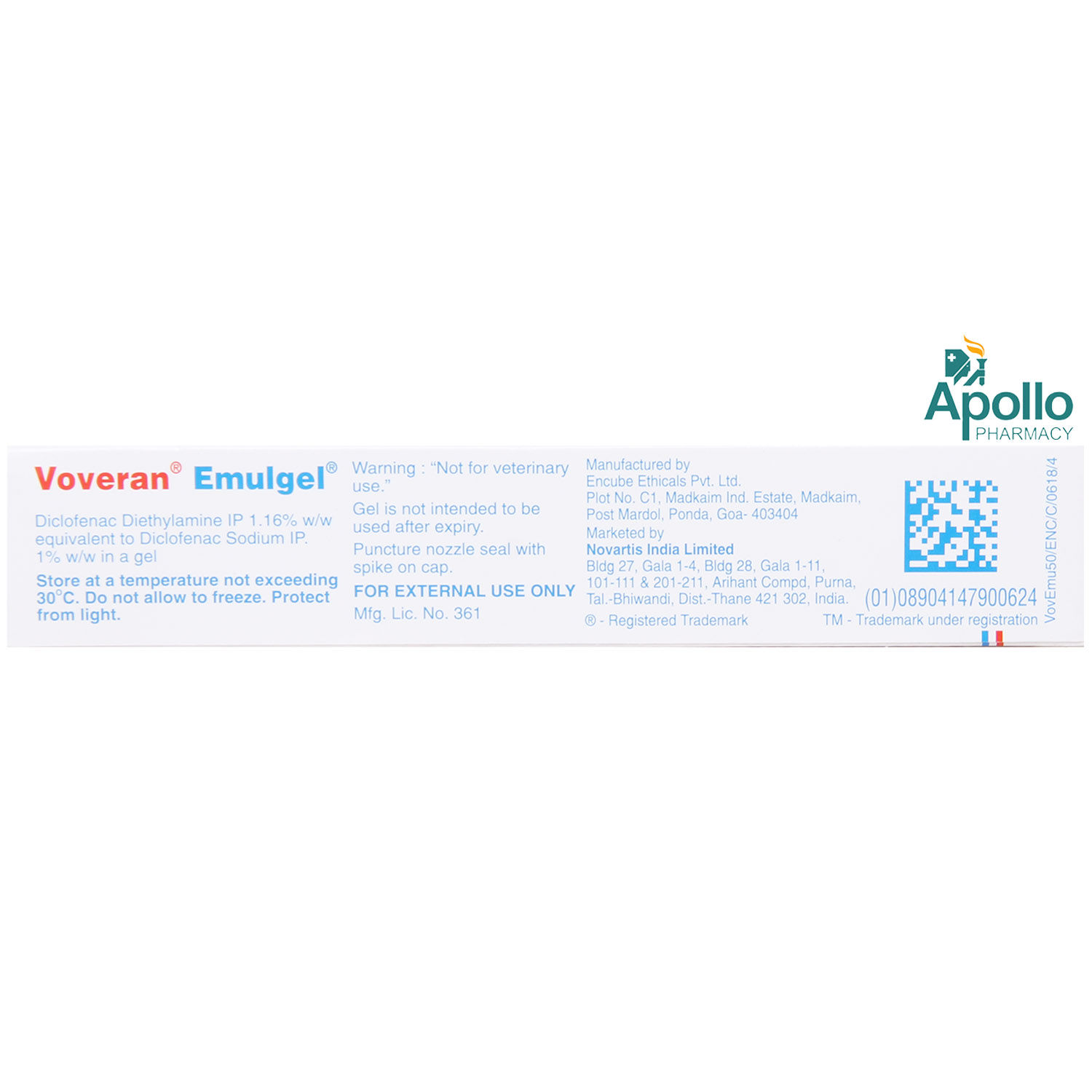 Voveran Emulgel | Uses, Side Effects, Price | Apollo Pharmacy