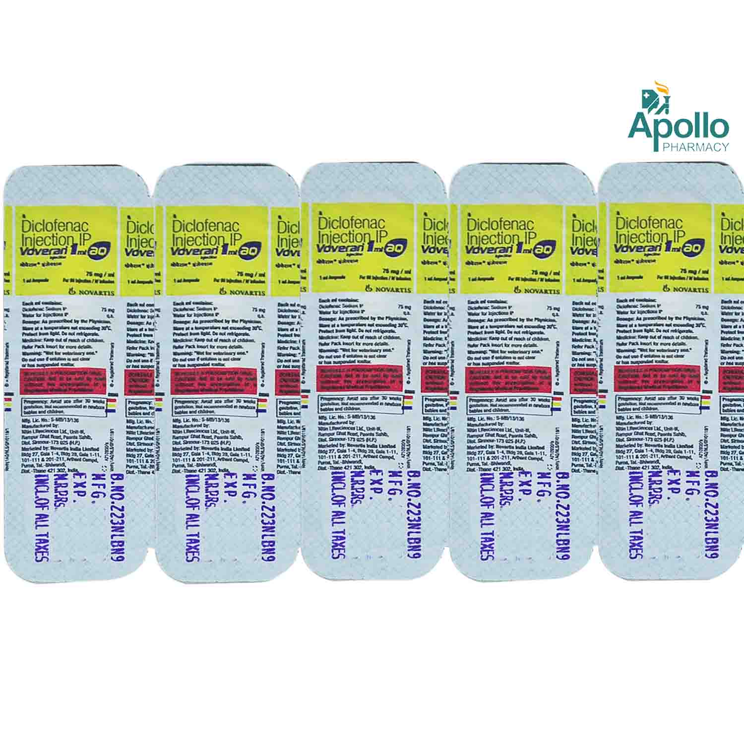 Voveran AQ Injection 1 ml | Uses, Side Effects, Price | Apollo Pharmacy